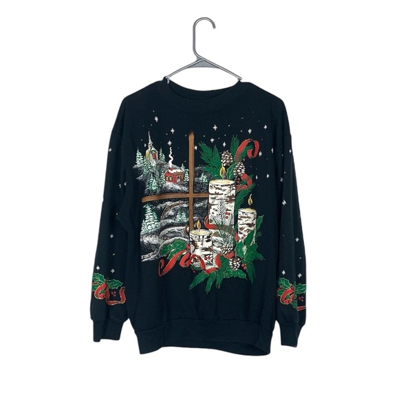 Holiday Time | Sweaters | Vintage 8s Holiday Time Graphic Sweatshirt ...